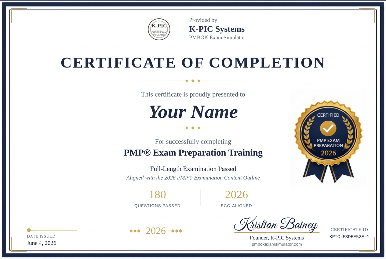 PMP Exam Simulator for July 2026 | PMBOK® 8 Practice Exams